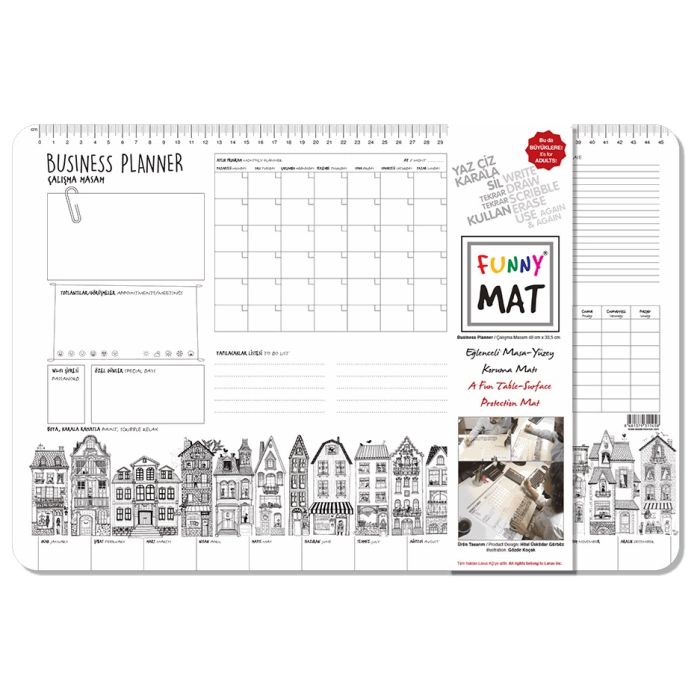 Akademi Funny Mat Σουπλά Επιφάνεια Ζωγραφικής Business Planner 48x33 ...